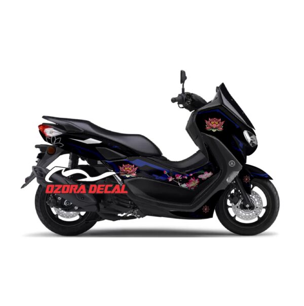 Sticker Decal Yamaha Nmax Black Flowers – Ozora Decal